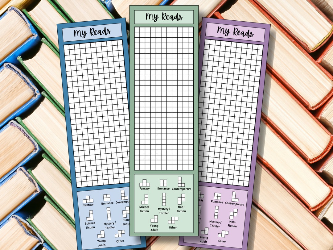 Bookmark Reading Log Tracker, Genre Reading Tracker, Reading Log ...