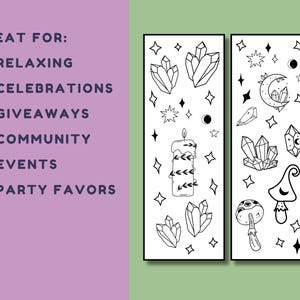 Mystical Coloring Bookmarks, Magical, Witch / Witchcraft Inspired ...