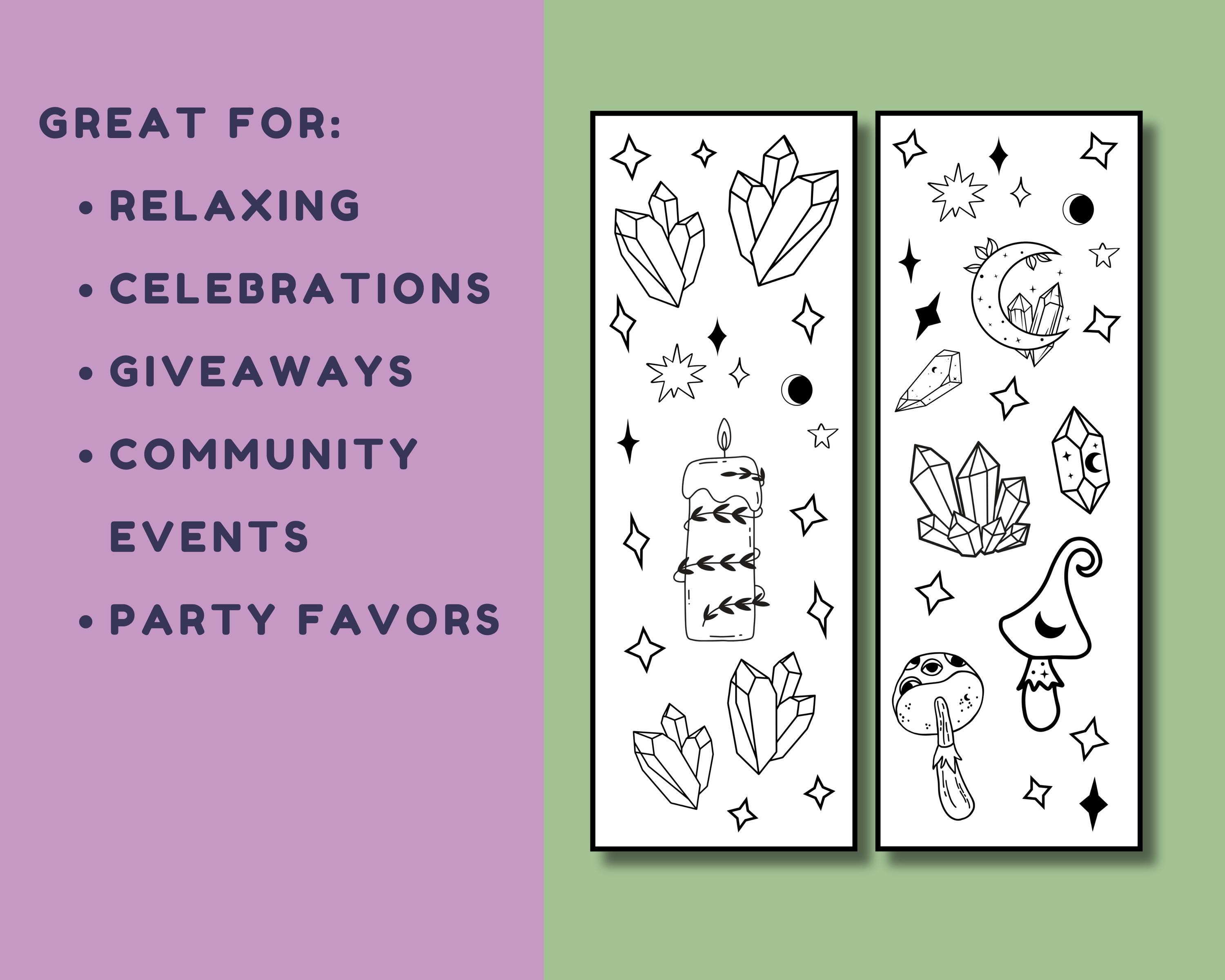 Mystical Coloring Bookmarks, Magical, Witch / Witchcraft Inspired ...