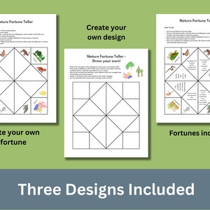 Nature Cootie Catcher, Animal and Habitat Fortune Teller, Summer Camp ...