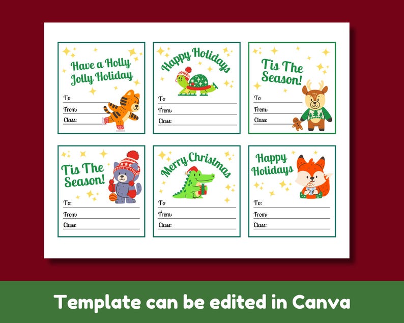 Editable Christmas Candy Gram Fundraiser Template Kit for Canva ...