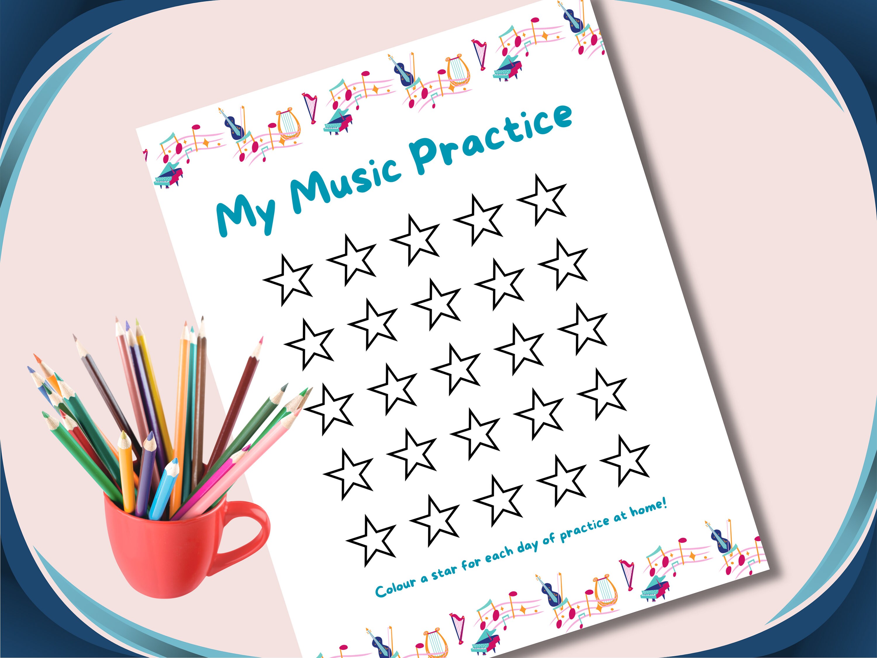 Music Practice Log / Tracker Printable Digital Download - Etsy Canada