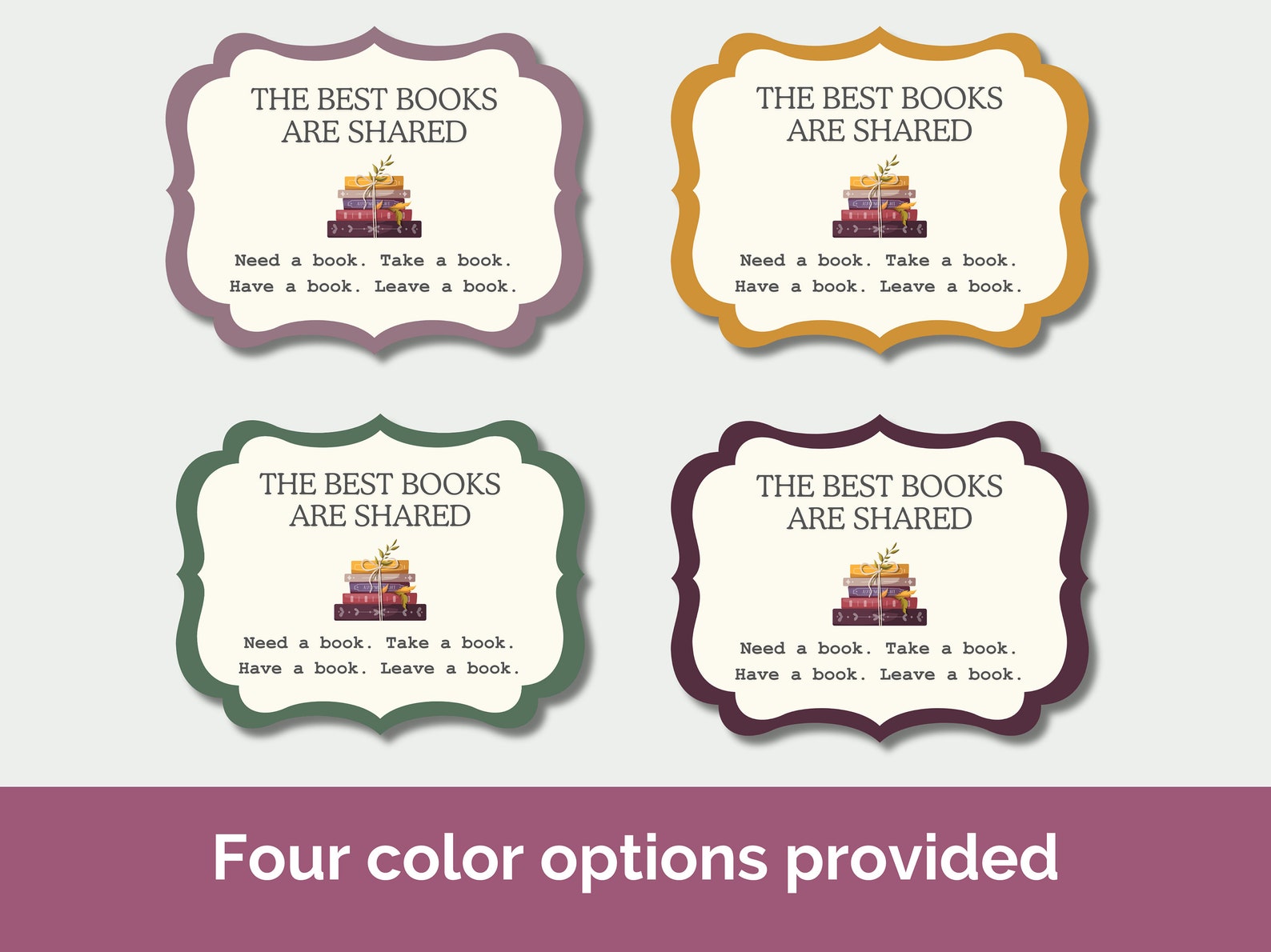 Little Free Library Sign Instant Download, Community Library Sign, PDF ...