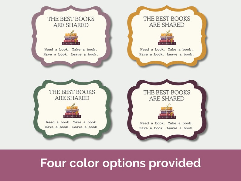 Little Free Library Sign Instant Download, Community Library Sign, PDF ...