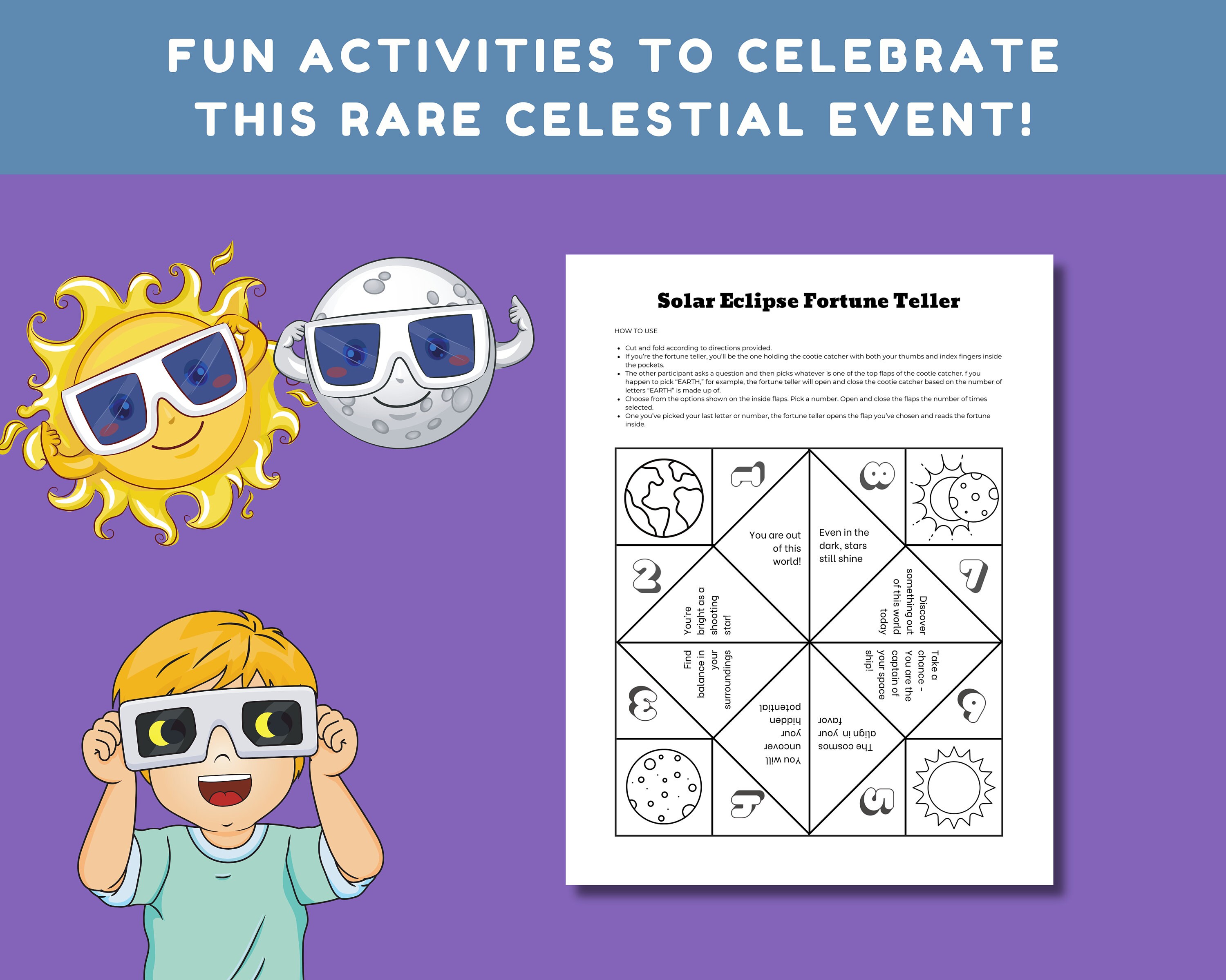 Solar Eclipse Activity Game Bundle Instant Download, 2024 Eclipse Pen ...