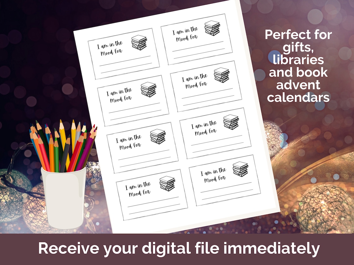 Blind Date With a Book Tags Printable PDF, Surprise Book Gift Tags ...