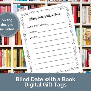 Blind Date With a Book Tags Printable PDF, Surprise Book Gift Tags ...