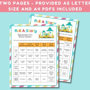 Roll A Story Game, Parts of a Story Creative Writing Game for Classes ...