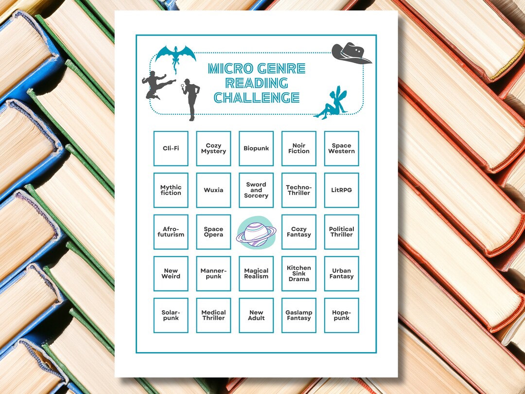 Genre Reading Challenge for Adults Instant Download, Book Journal ...