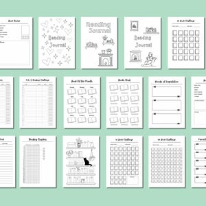 A5 Reading Journal Page Bundle, Instant Download Including Reading ...