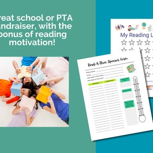 Read-a-thon Fundraising Form and Reading Trackers, Instant Download - Etsy