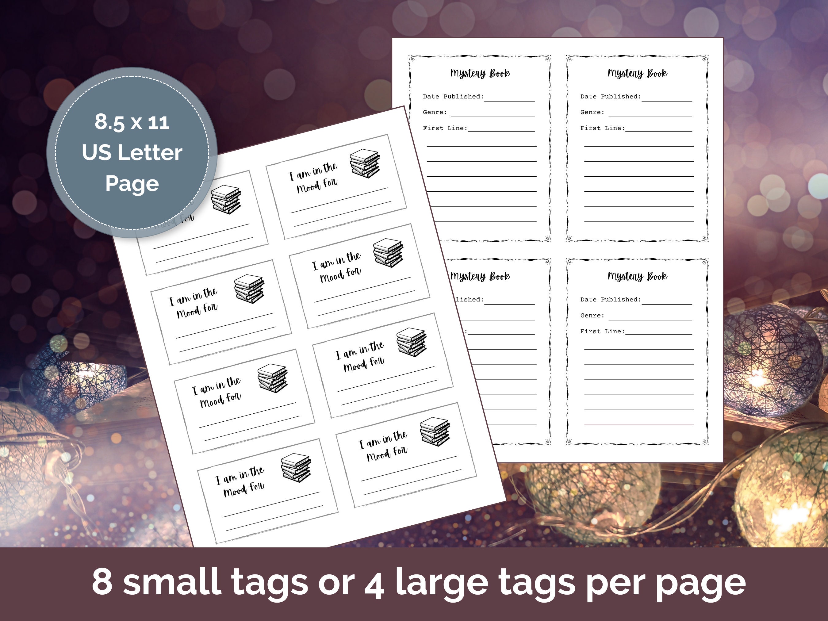 Blind Date With a Book Tags Printable PDF, Surprise Book Gift Tags ...