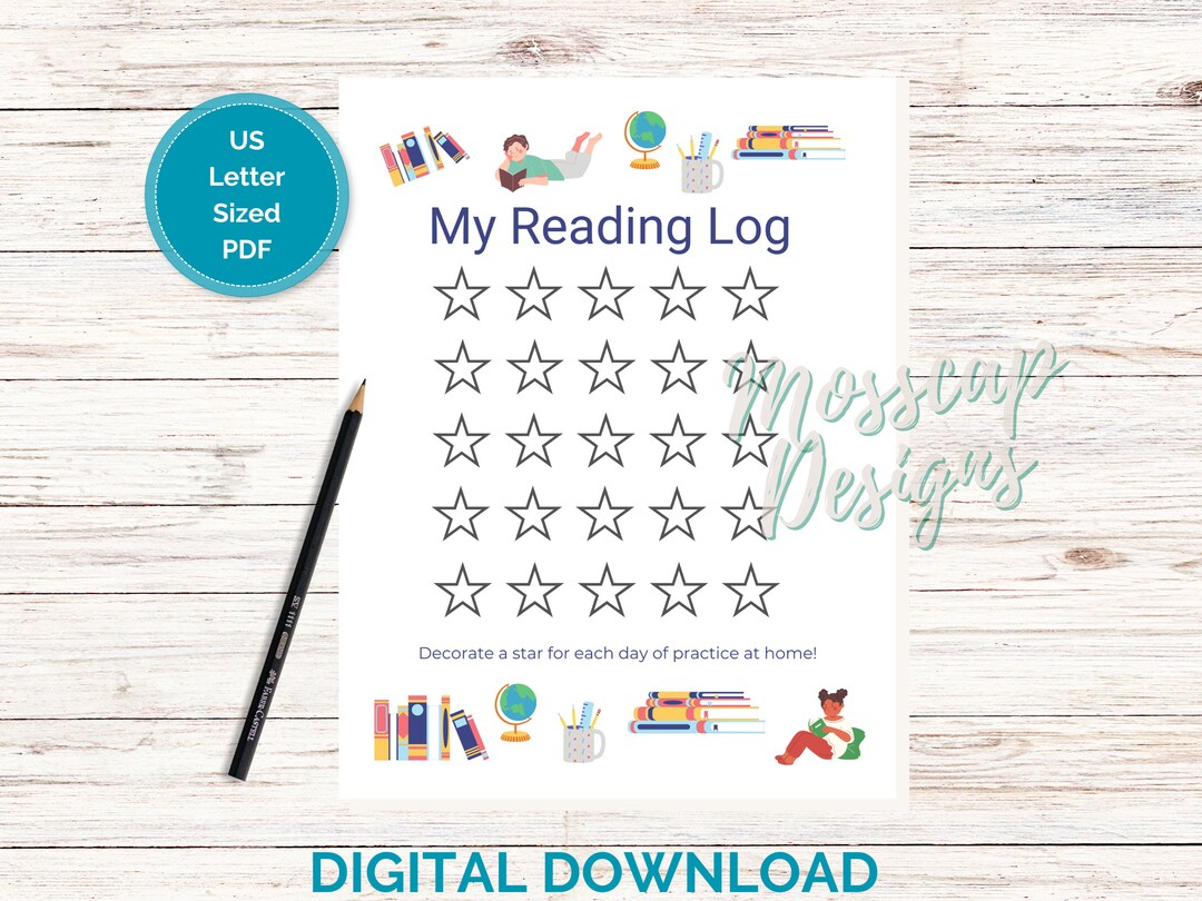 Reading Accomplishment Log for Kids Motivator for Reading - Etsy Canada
