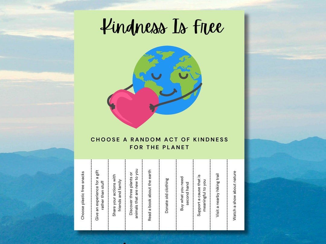 Random Acts of Kindness for the Earth Tear off Flyer, Environmental ...