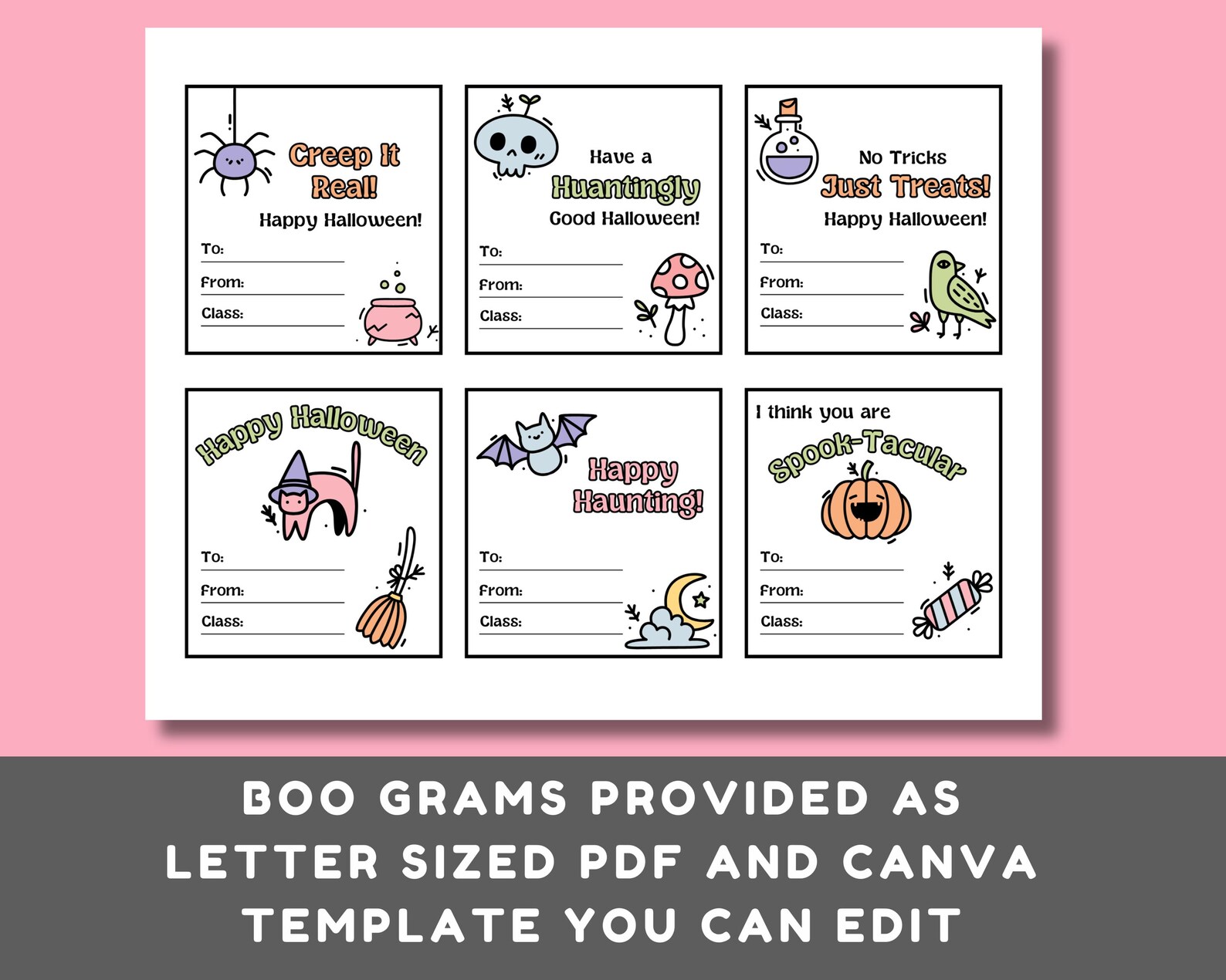 Editable Boo Gram / Candy Gram Fundraiser Template for Canva ...