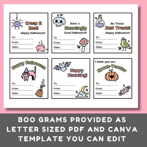 Editable Boo Gram / Candy Gram Fundraiser Template for Canva ...