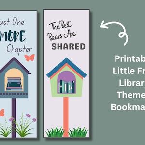 Little Free Library Printable Bookmarks, Instant Download - Etsy