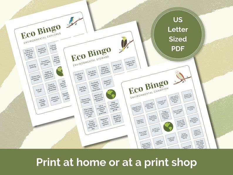 Environmental Bingo Game Sustainability Challenge, Workplace ...