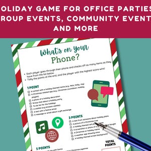 What's on Your Phone Game for Holiday Parties, Office Christmas Parties ...
