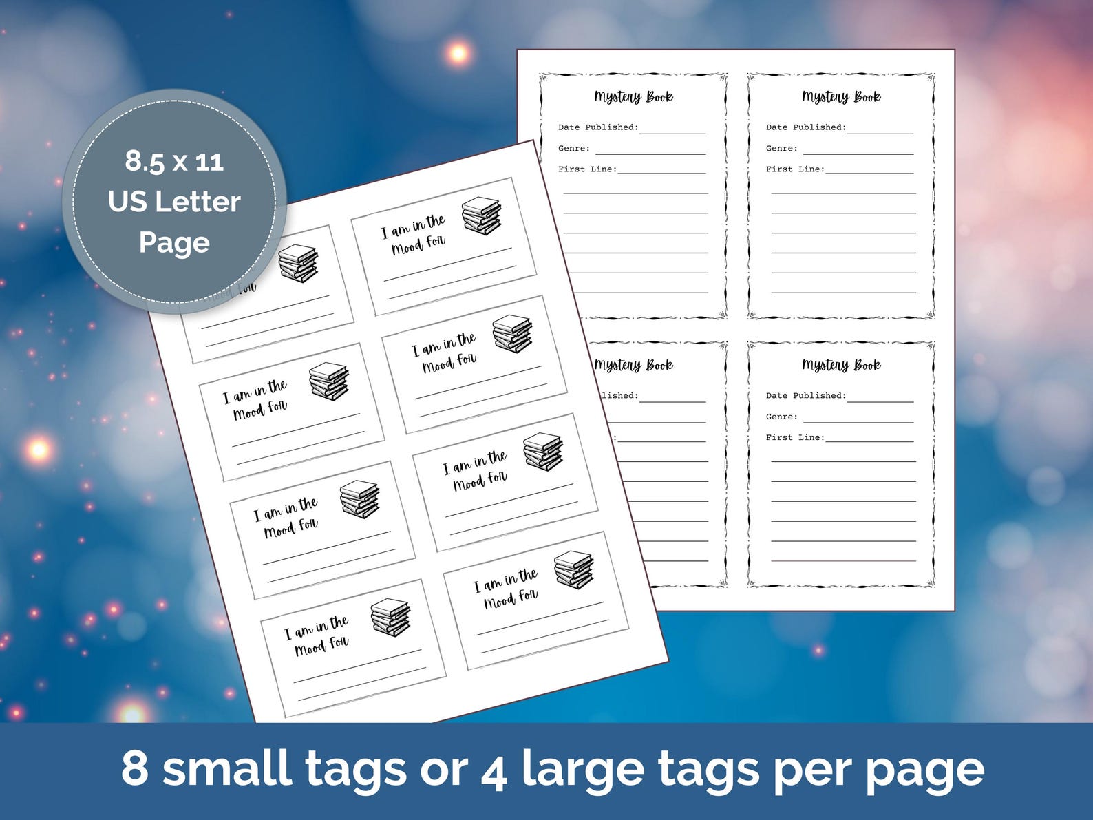 Blind Date With a Book Tags Printable PDF, Surprise Book Gift Tags ...