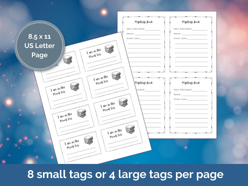 Blind Date With a Book Tags Printable PDF, Surprise Book Gift Tags ...
