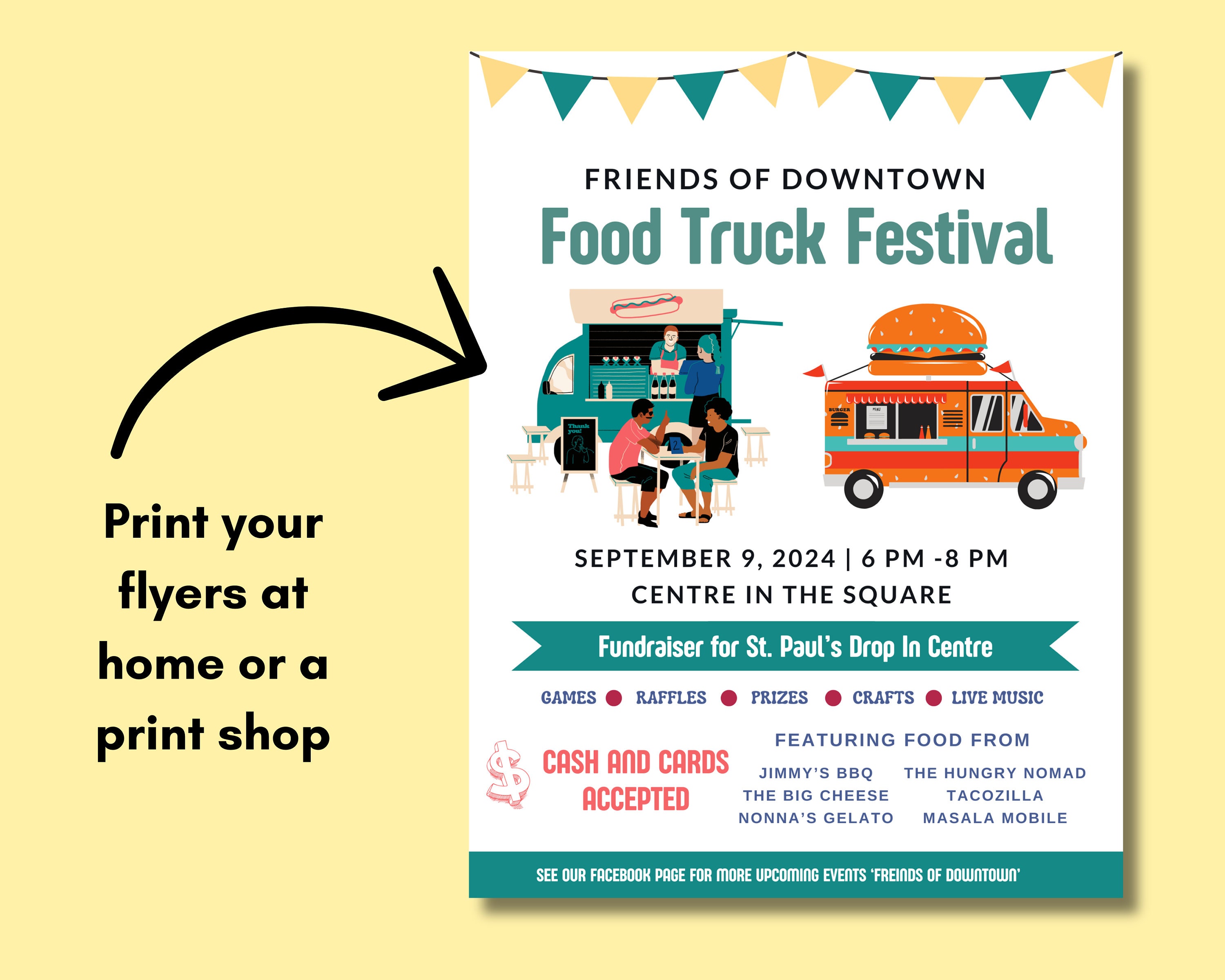 Editable Templates for Food Truck Festival, Flyer and Social Media ...
