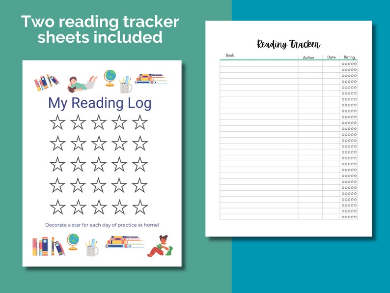 Read-a-thon Fundraising Form and Reading Trackers, Instant Download - Etsy