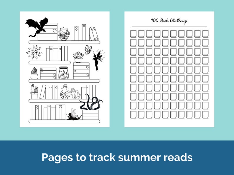 Summer Reading Activities Instant Download, US Letter and A4, Summer ...