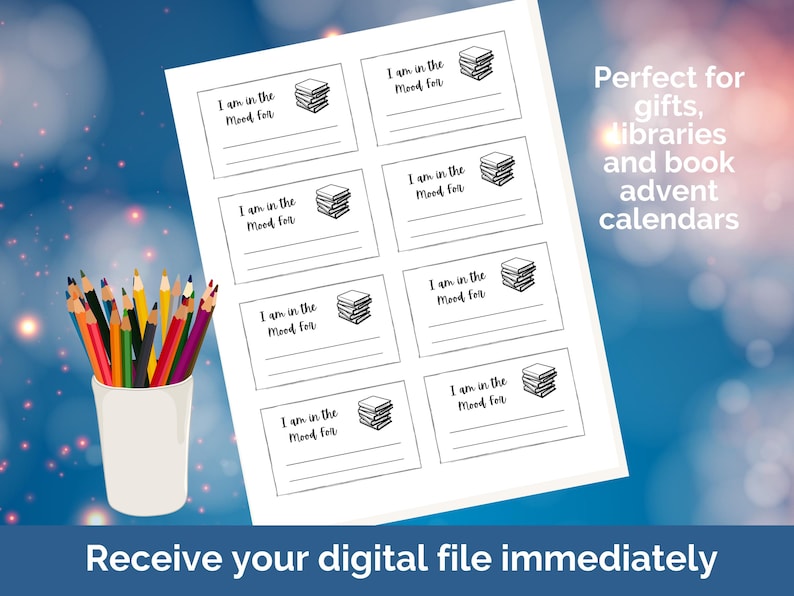 Blind Date With a Book Tags Printable PDF, Surprise Book Gift Tags ...