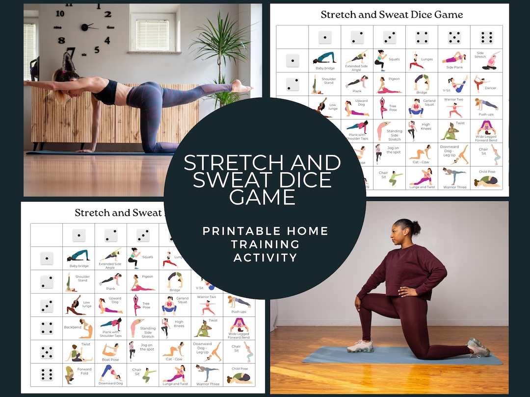 Stretch and Strength Dice Game, for Yoga, Gymnasts, Dancers, Acrobatics ...