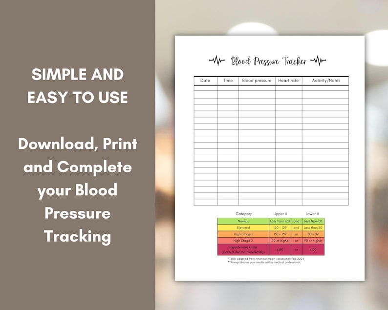 Blood Pressure Tracker Fillable, Blood Pressure Chart, Daily Tracking ...