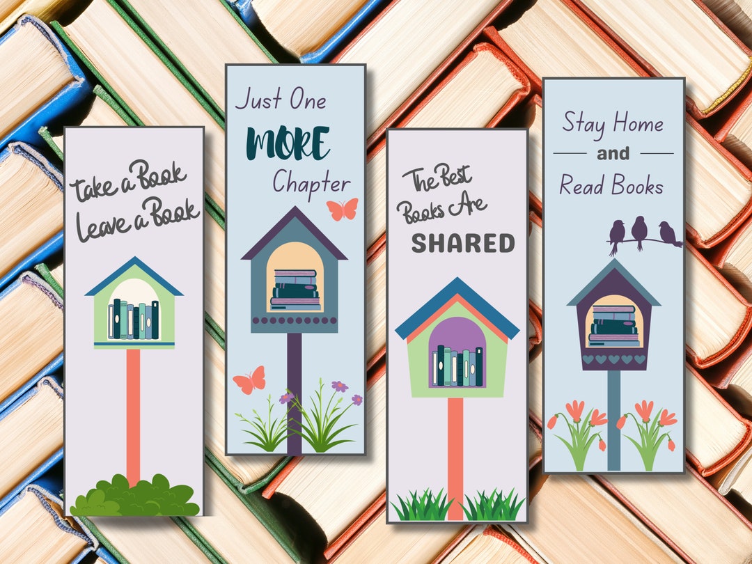 Little Free Library Printable Bookmarks, Instant Download - Etsy