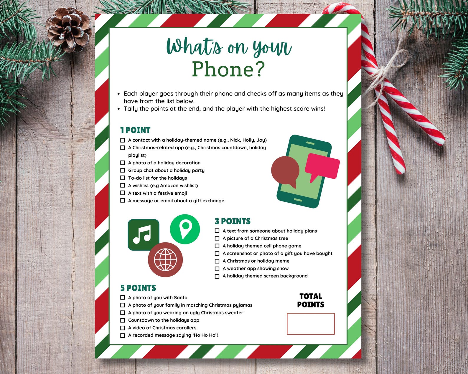 What's on Your Phone Game for Holiday Parties, Office Christmas Parties ...