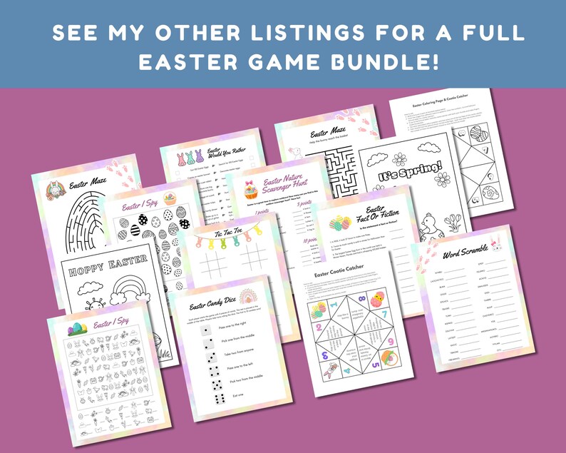 Easter Outdoor Scavenger Hunt, Easter Nature Scavenger Hunt Game for ...