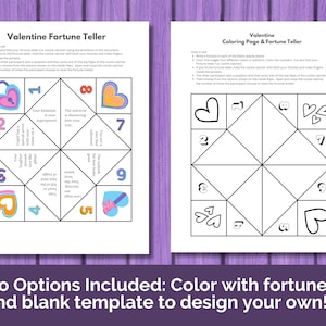 Printable Valentine Cootie Catcher / Fortune Teller Activity ...