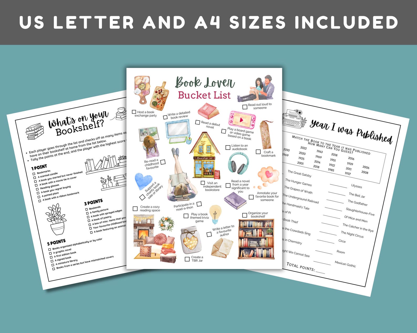 Book Club Games Bundle, 40 Printable Icebreaker Games, Book Club ...