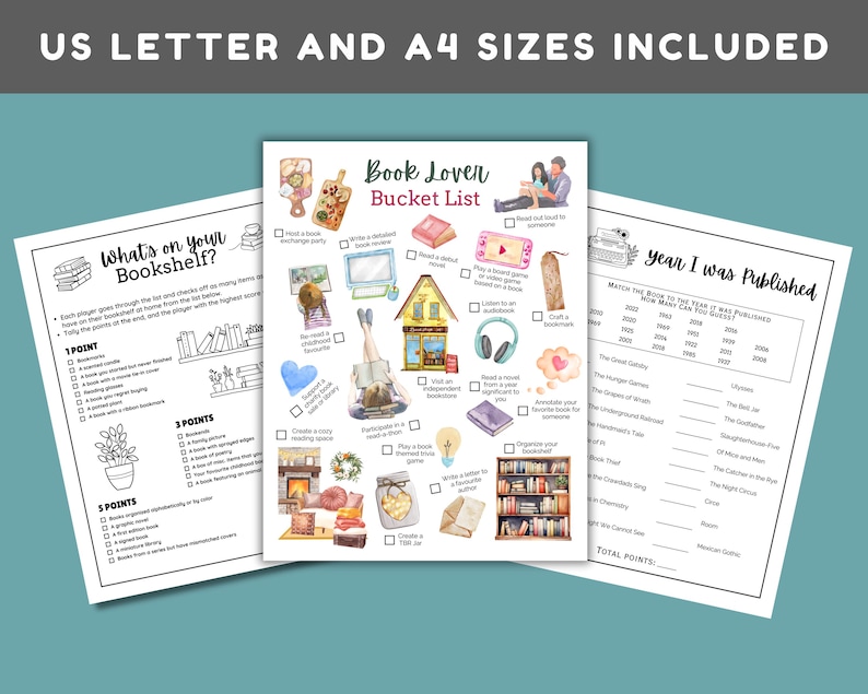 Book Club Games Bundle, 40 Printable Icebreaker Games, Book Club ...