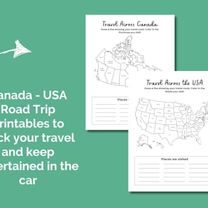 Canada USA Road Trip - Licence Plate Scavenger Hunt Game and Track Your ...