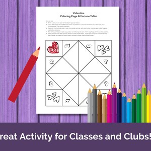 Printable Valentine Cootie Catcher / Fortune Teller Activity ...