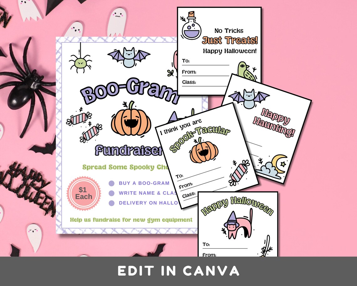 Editable Boo Gram / Candy Gram Fundraiser Template for Canva ...