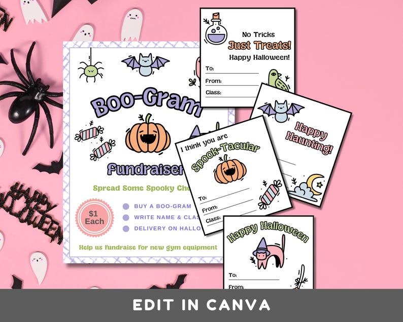 Editable Boo Gram / Candy Gram Fundraiser Template for Canva ...