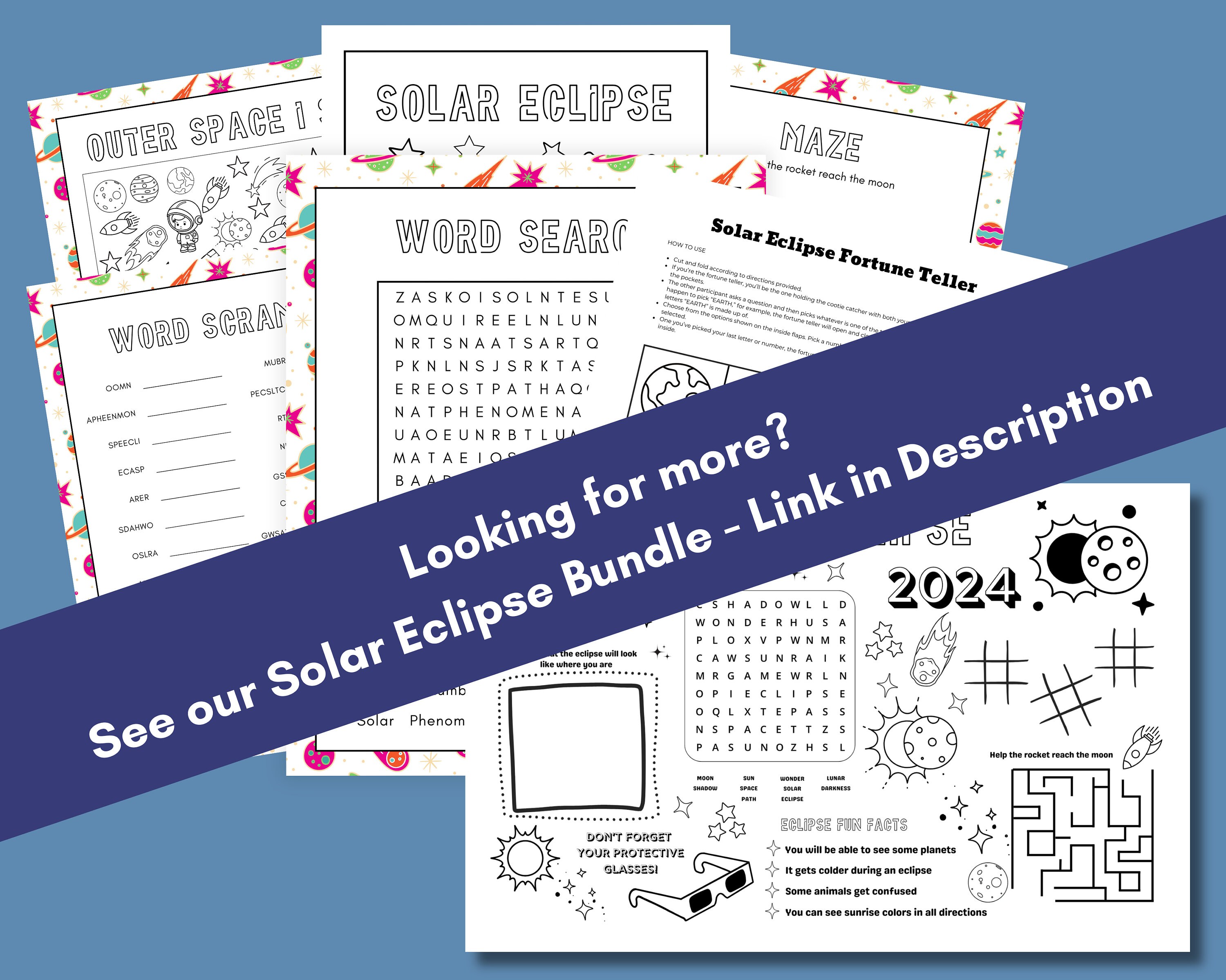 Solar Eclipse Trivia Game Instant Download, Space Trivia for Older Kids ...