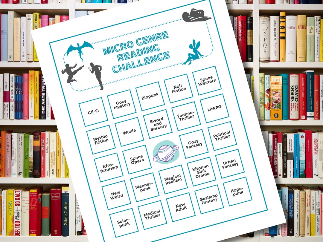Micro-genre Book Bingo, Reading Bingo Challenge for Reading Journal ...