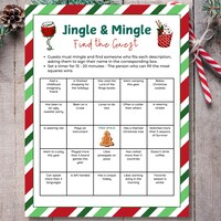 Printable Christmas Bingo Game, Holiday Party (PDF) - Etsy