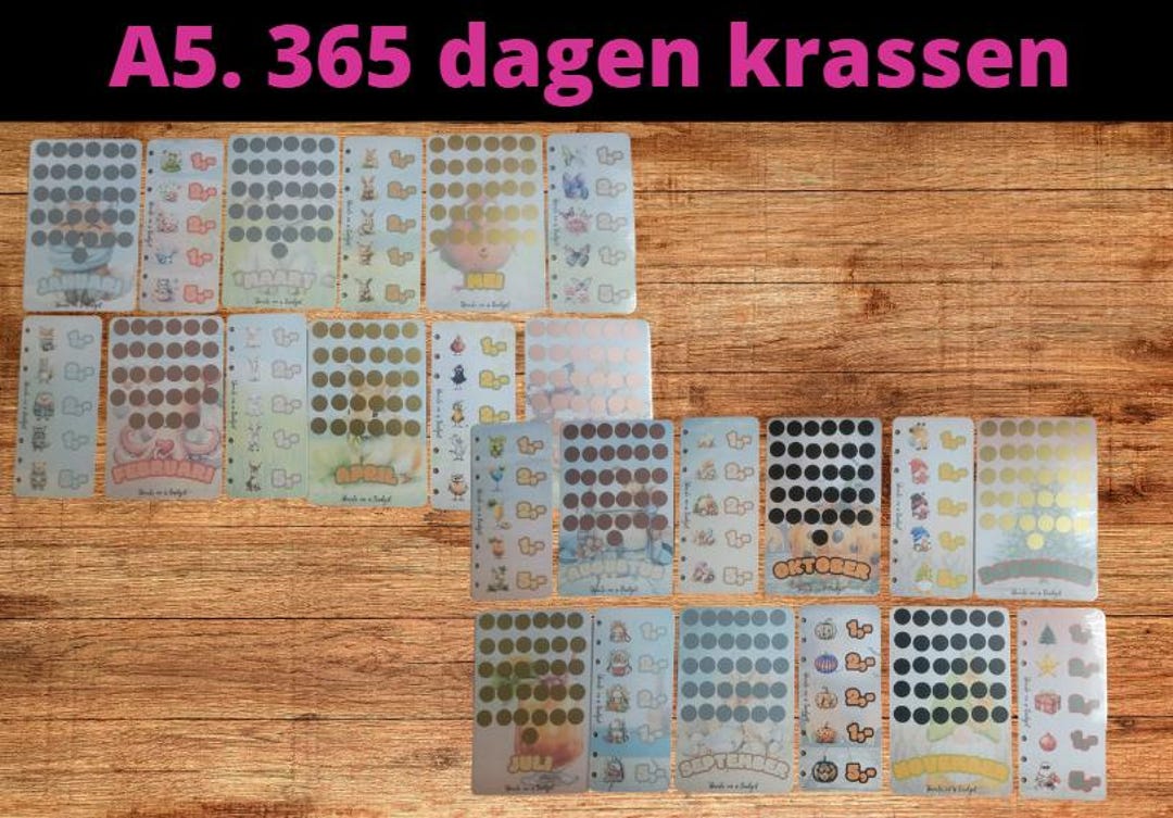 A5 365 dagen krassen - Etsy Nederland