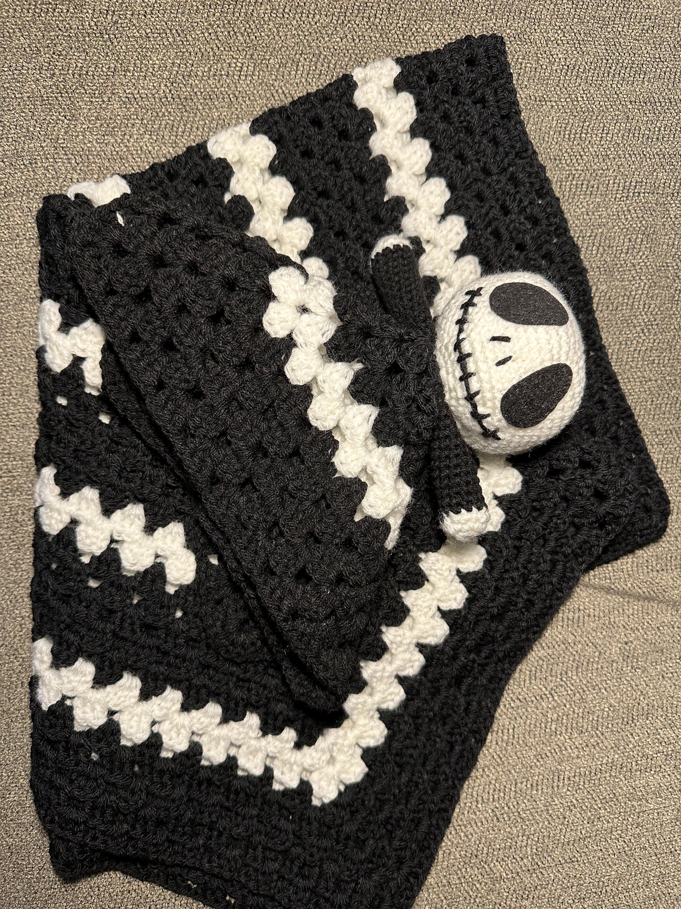 Crochet Granny Square Skeleton Baby Blanket and Lovey - Etsy