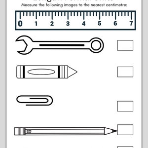 14 Printable Measuring With a Ruler Worksheets. - Etsy