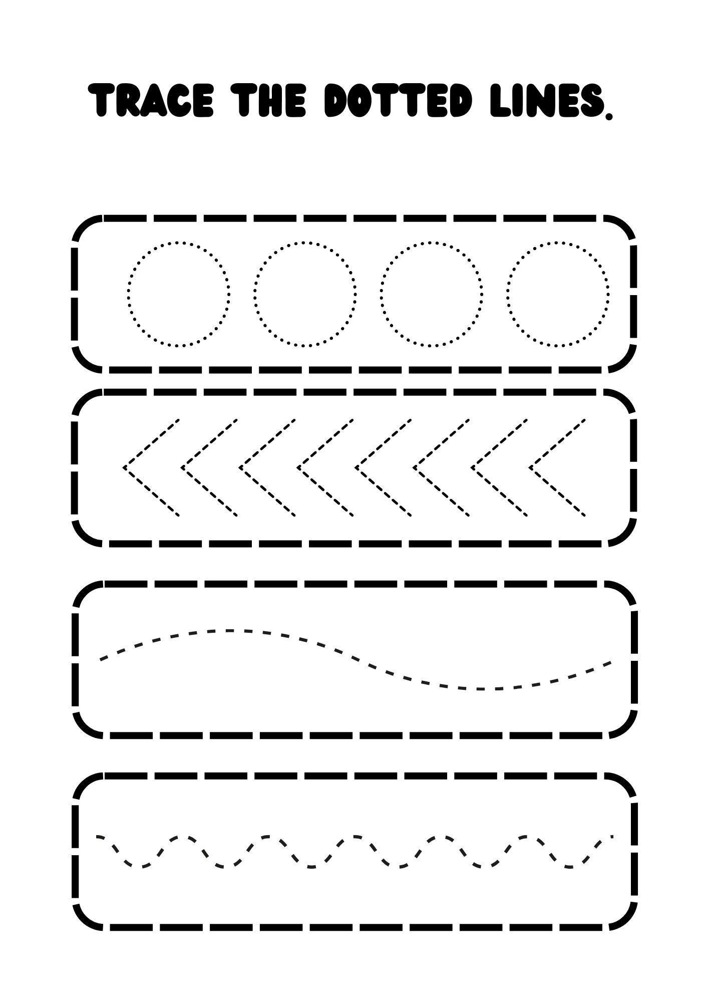 38 Spring Worksheets Tracing Practice Trace Lines Shapes and Write ...