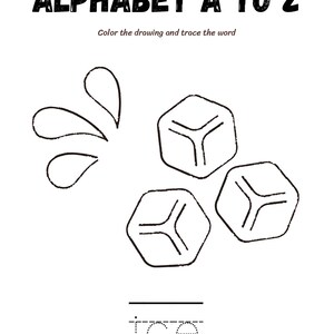 Tracing Coloring Alphabet A-Z Worksheet Printable - Etsy
