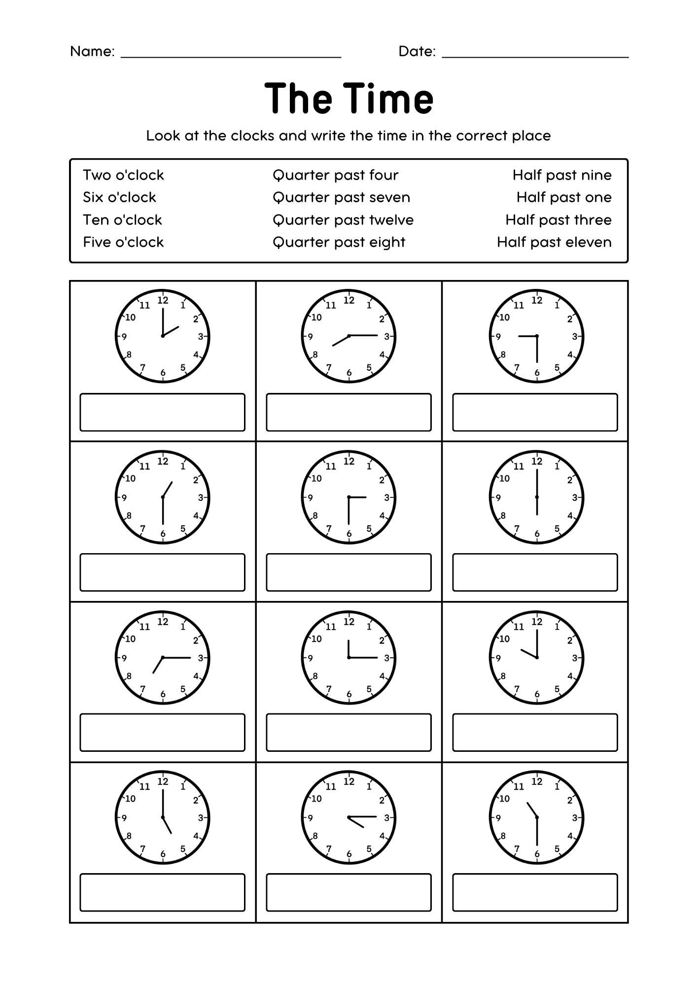 20 Printable 1st Grade Worksheet what Time is It Learn Time Analog ...